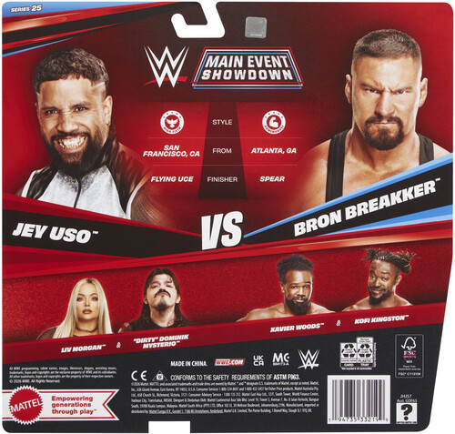 Mattel Collectible - WWE Main Event: Showdown Jey Uso vs Bron Breakker ...