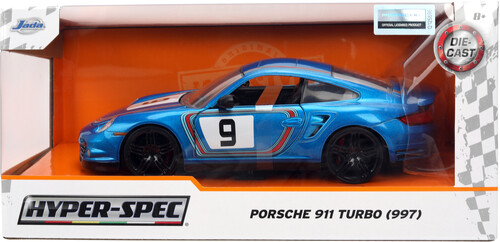 Hyper-Spec - 1:24 2007 Porsche 911 Turbo(997) Die-cast Car (Metallic Blue)
