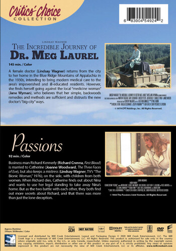Lindsay Wagner TV Movie Double Feature (The Incredible Journey of Dr. Meg Laurel / Passions) on ...