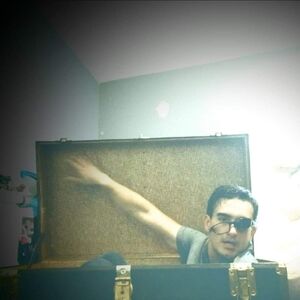 String Theory - Ice Blue w/ Black & Blue Splatter