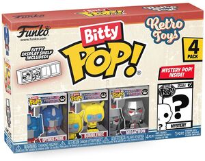 FUNKO BITTY POP RETRO TOYS TRANSFORMERS 4 PACK Collectibles on WOW HD