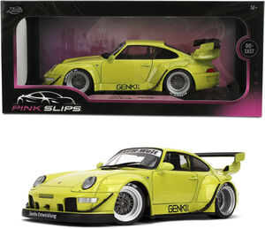 Pink Slips - Porsche RWB Genki - 1:18 Scale Diecast Car (Glossy Yellow)