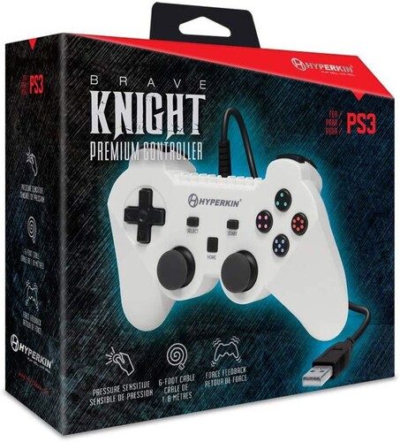 Buy Hyperkin Brave Knight Premium Controller for PS3/ PC/ Mac (White ...