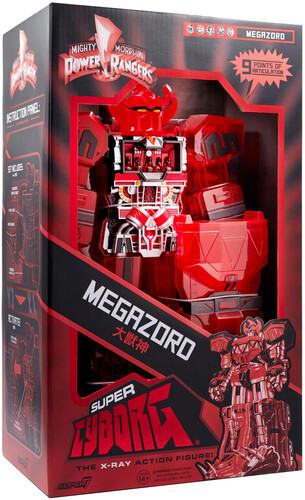 Super7 - Mighty Morphin Power Rangers - Super Cyborg - Megazord (Red Clear)