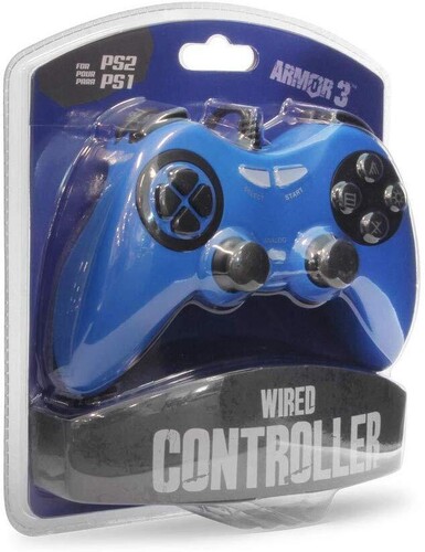 Buy Armor3 Wired Game Controller for PS2 (Blue) at GameFly | GameFly